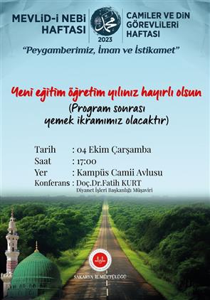 Mevlid-i Nebi Programı Davet
